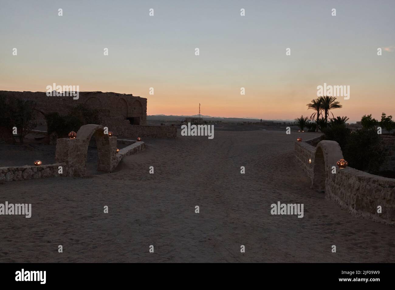A beautiful view of houses in Marsa Alam town, Egypt Stock Photo - Alamy