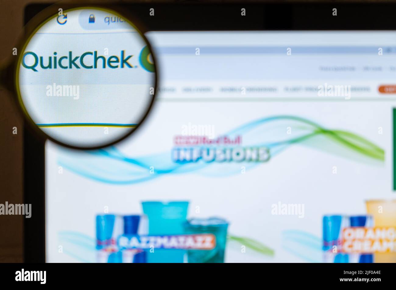 QuickChek website homepage. QuickChek is a chain of mini-markets based ...