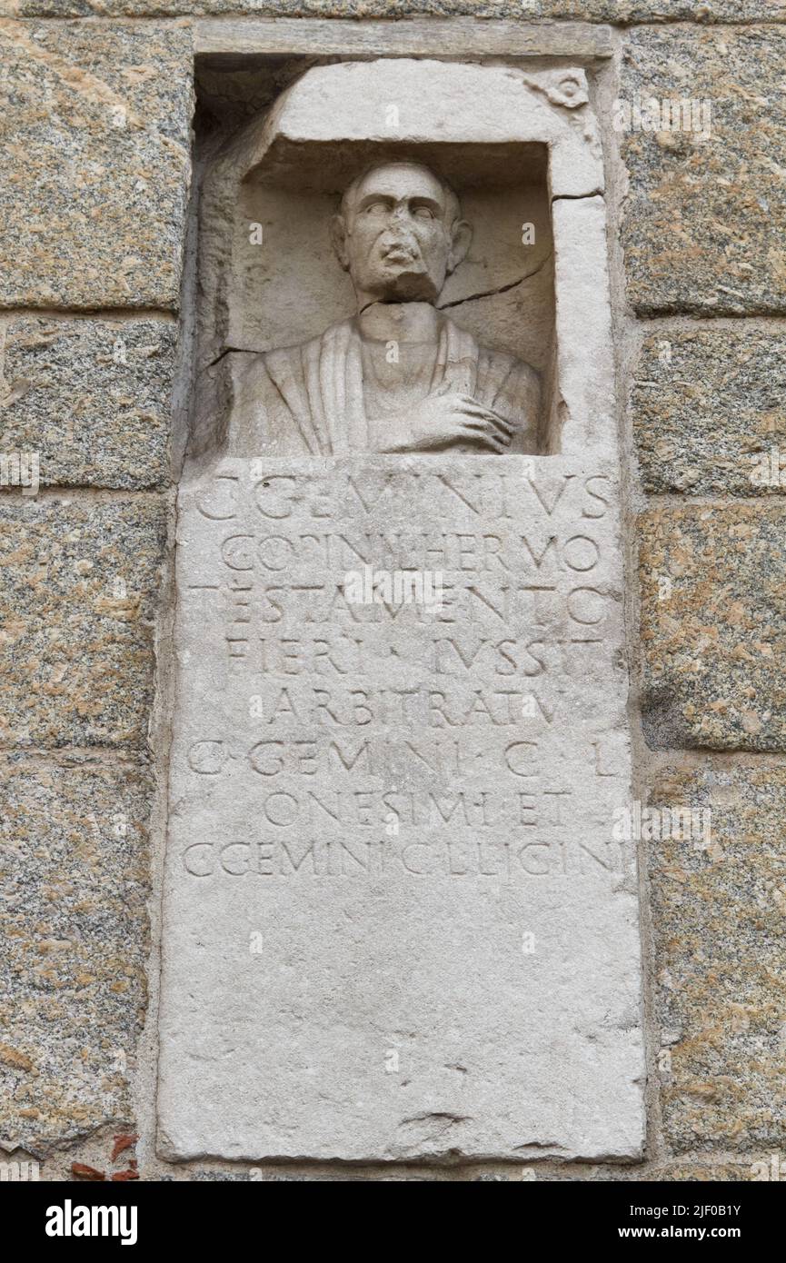 Old Milan - Roman tombstone - The arches of Porta Nuova, a gateway in ...
