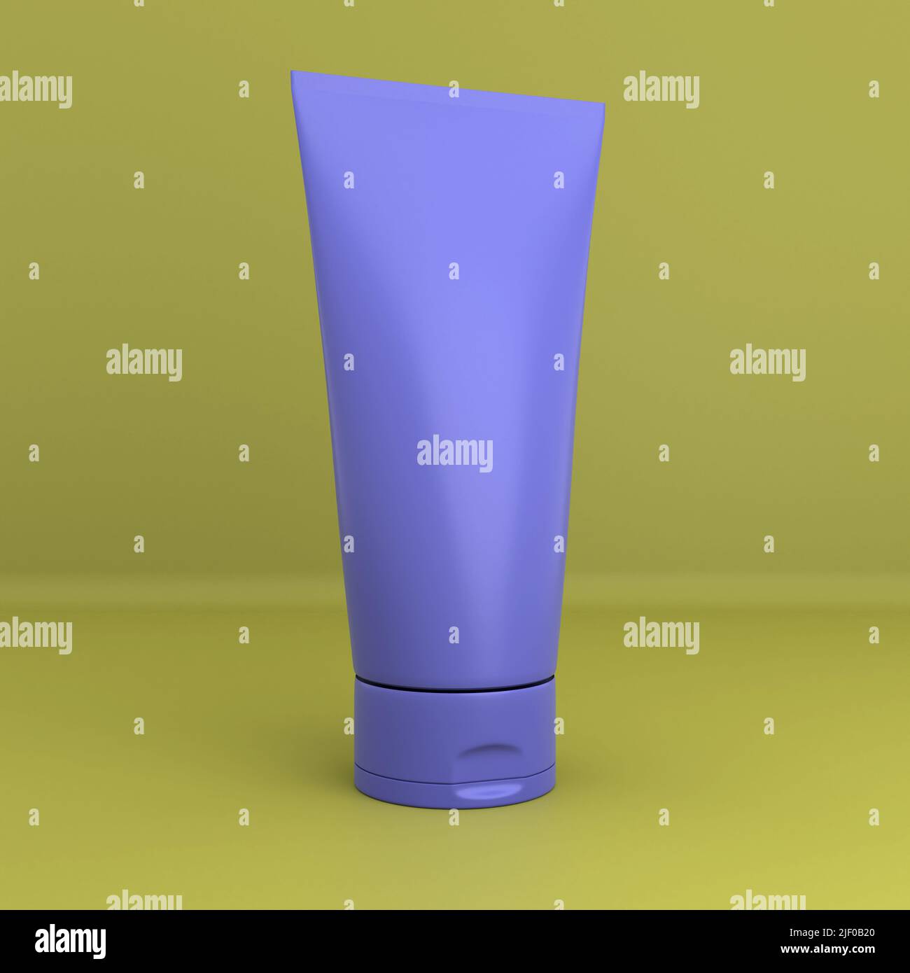 Cosmetics tube for product presentation. Blue tube without logos and ...