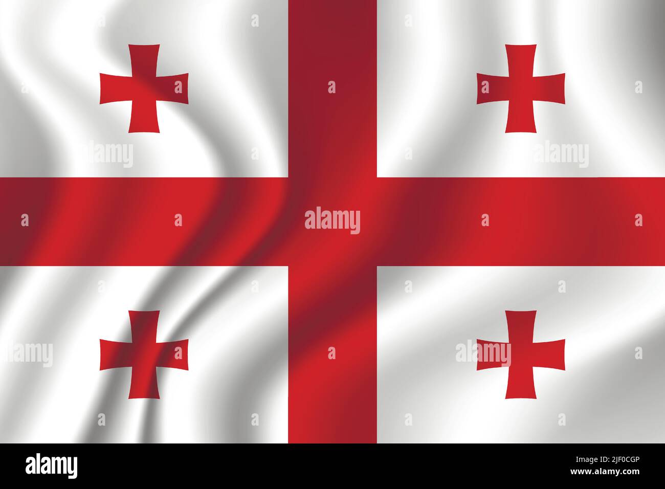 Flag of Georgia. Georgian national symbol in official colors. Template ...