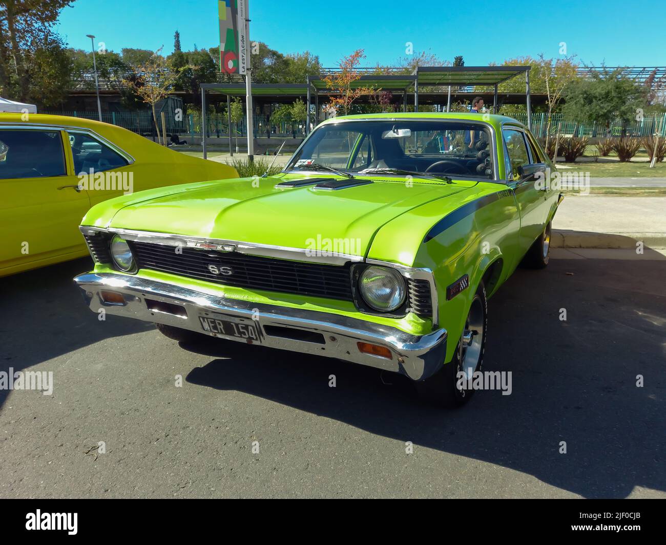 Old green sporty Chevrolet Chevy Nova 230 SS Serie 2 coupe 1972 - 1977 ...