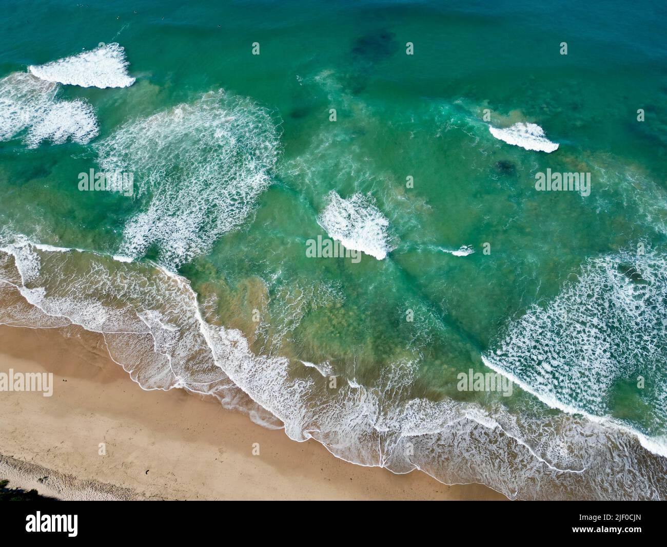 A bird's eye view of a wavy ocean Stock Photo - Alamy