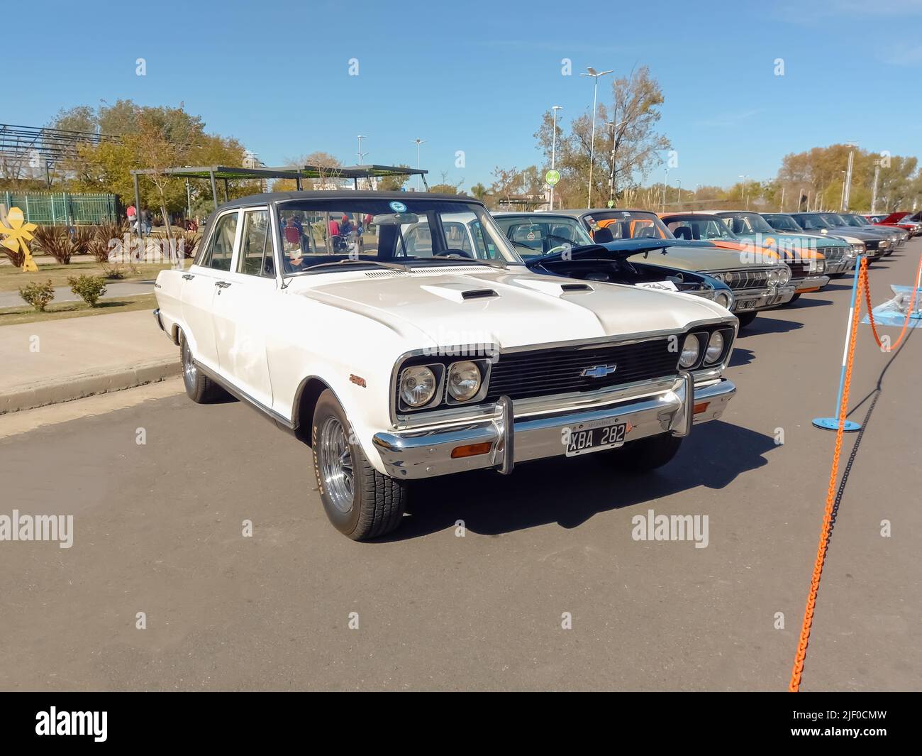 Old white Chevrolet 400 Super Sport 250 four door sedan 1969 - 1974 by ...