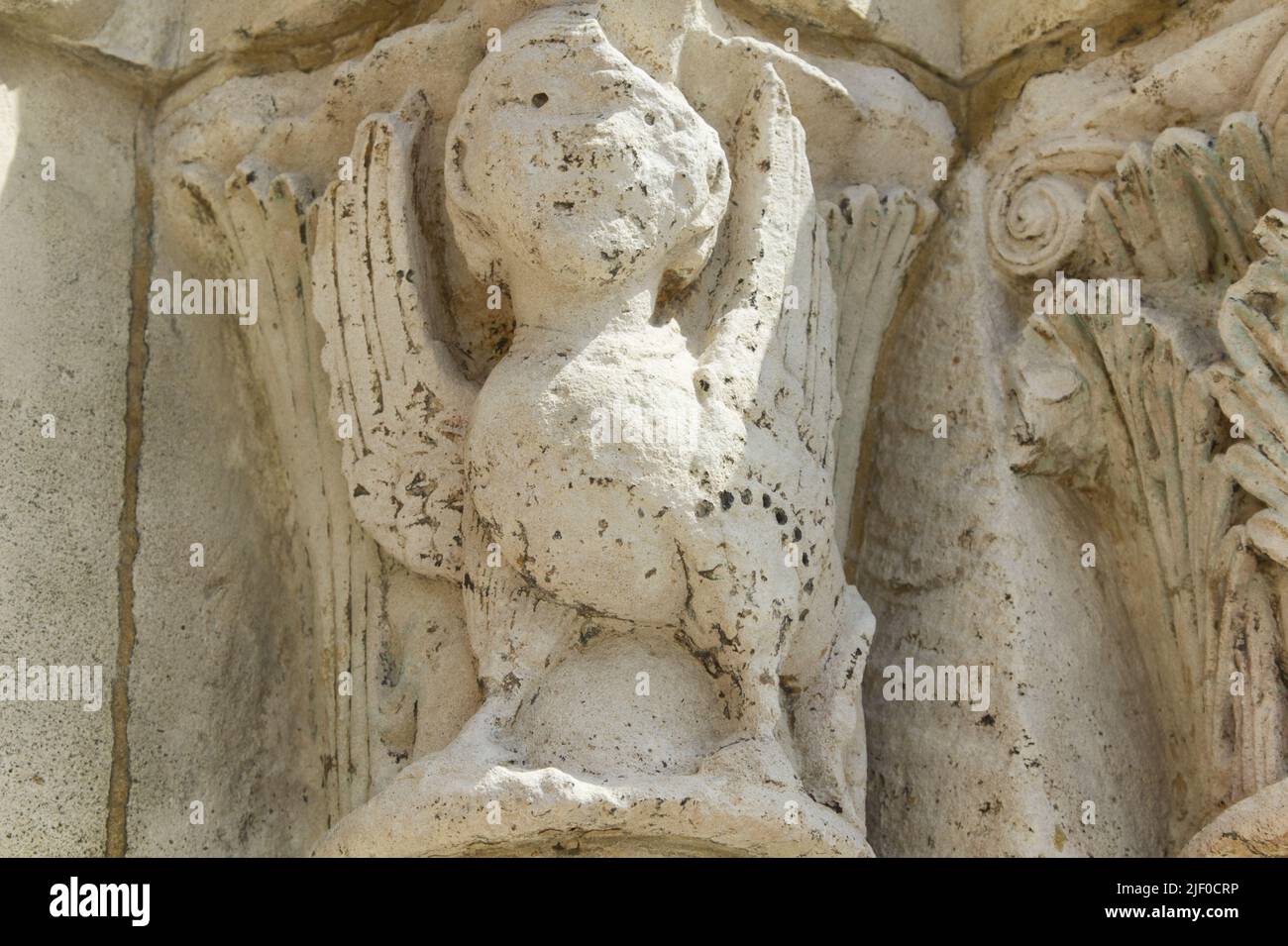 Harpy - capital- Saint Hermeland church, one of the first example of ...