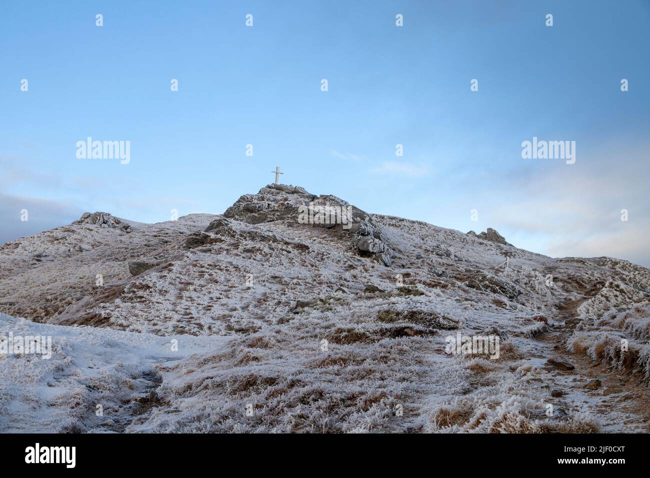 Iron Cross memorial near the summit of Ben Ledi mountain in Stirling ...