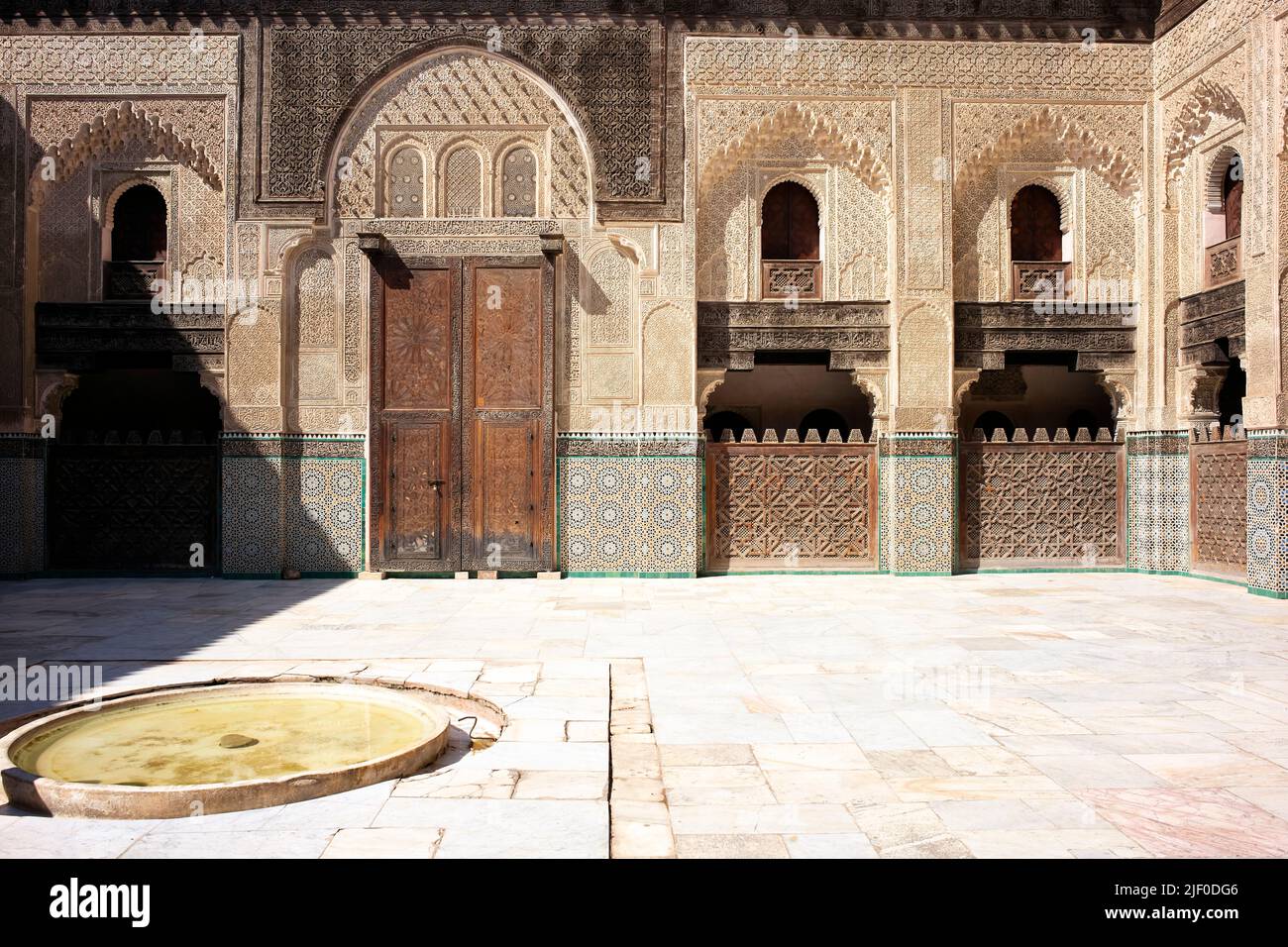 Morocco Fez. Bou Inania Madrasa Stock Photo - Alamy