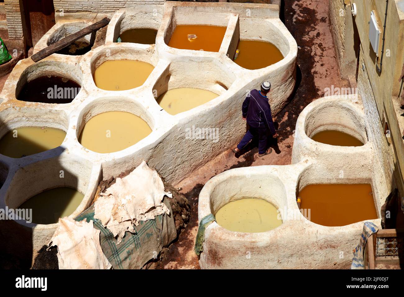 Morocco Fez. Tannery Sidi Moussa in the Medina Stock Photo - Alamy