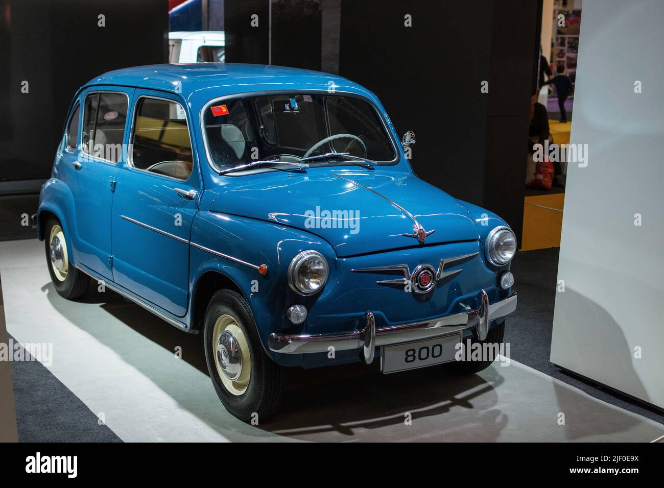 Classic spanish typical car in the street. Seat 800 Stock Photo - Alamy