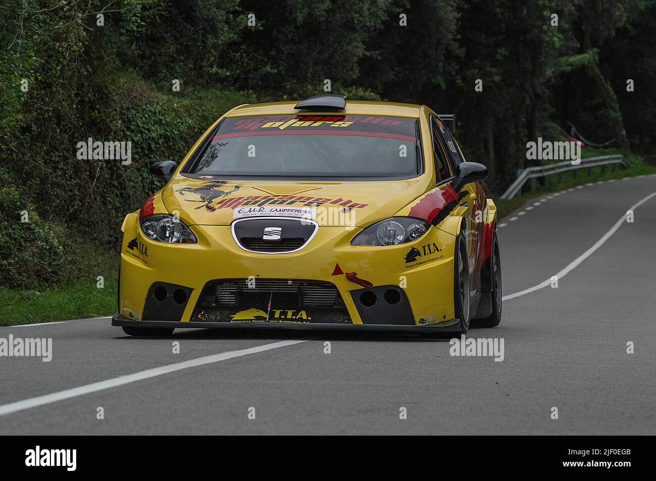 spanish fast car in the asphalt. Seat Leon Supercopa MK2 Stock Photo ...