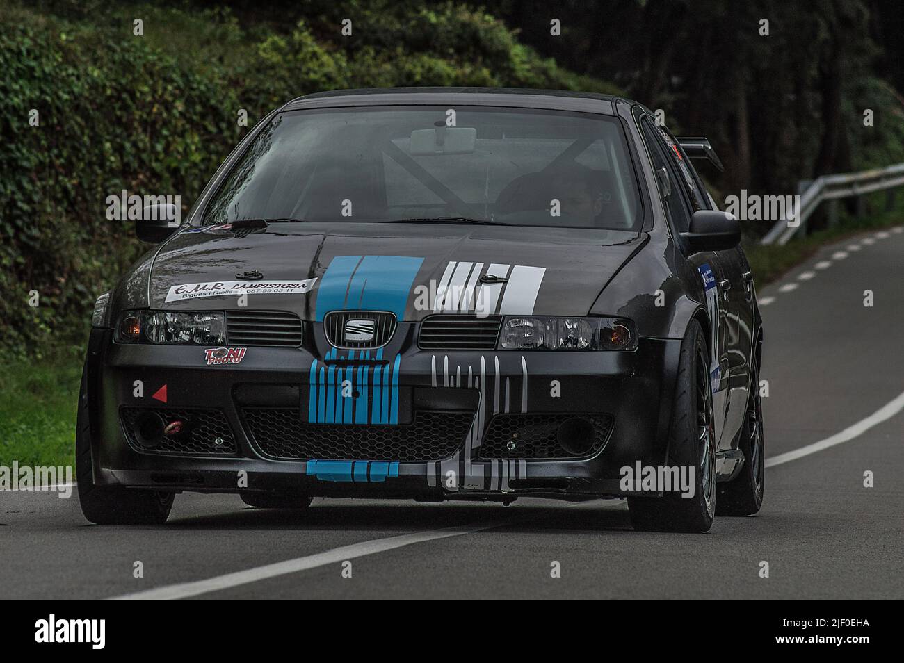 Fast spanish car in the asphalt. Seat Leon Supercopa MK1 Stock Photo ...