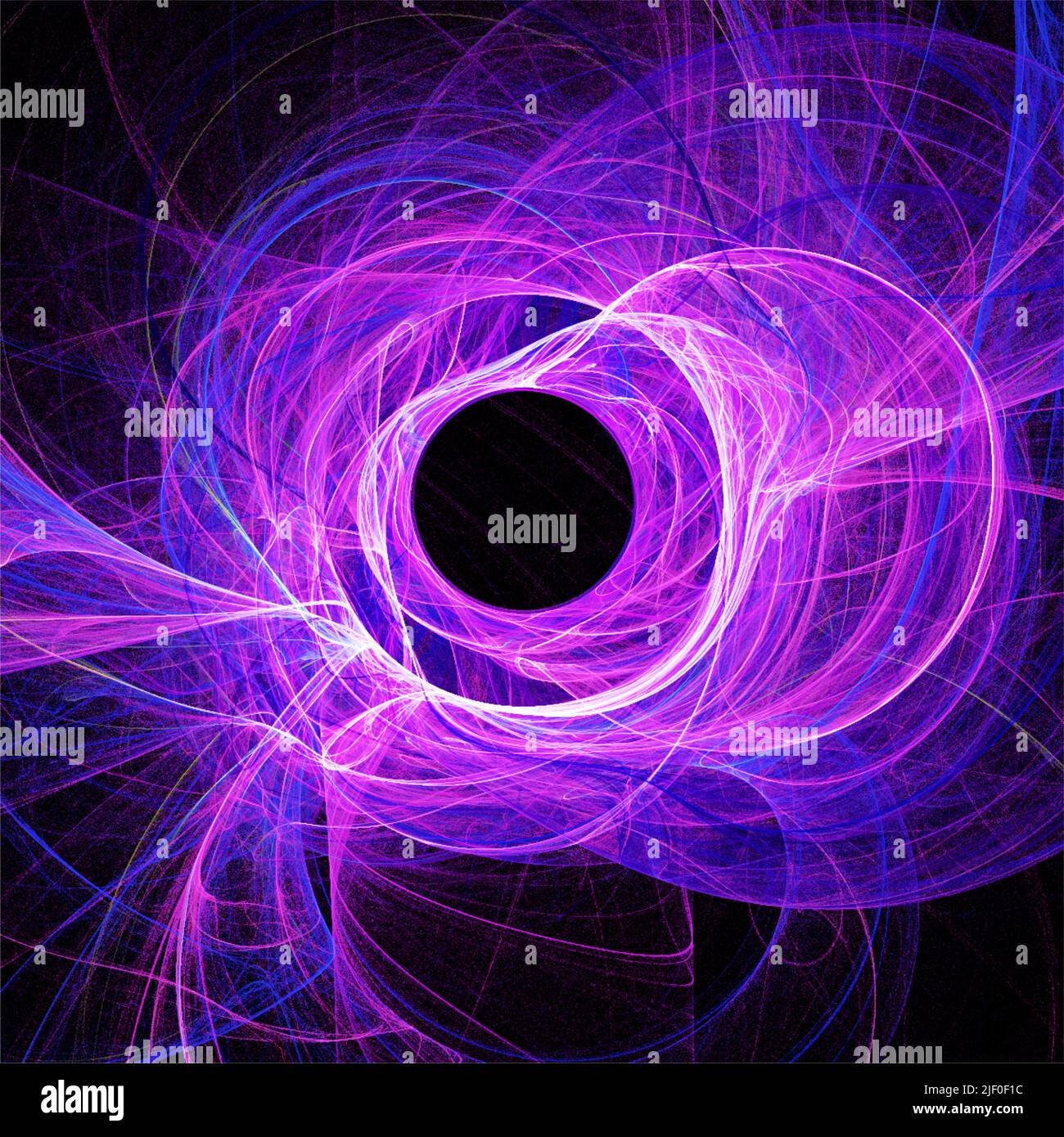 fantastic illustration of a purple space planet, star system, color ...