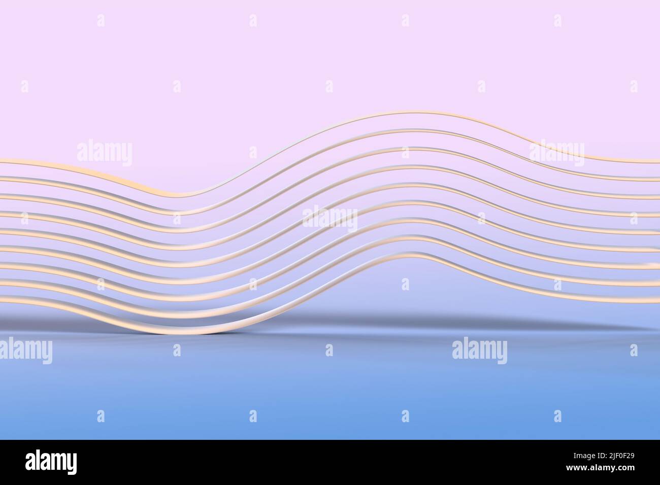 Abstract 3D rendering of fluent curved shapes as modern background for ...