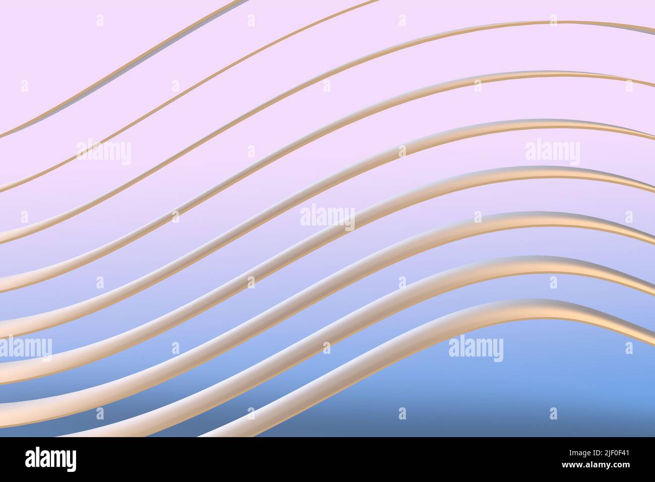 Abstract 3D rendering of fluent curved shapes as modern background for ...