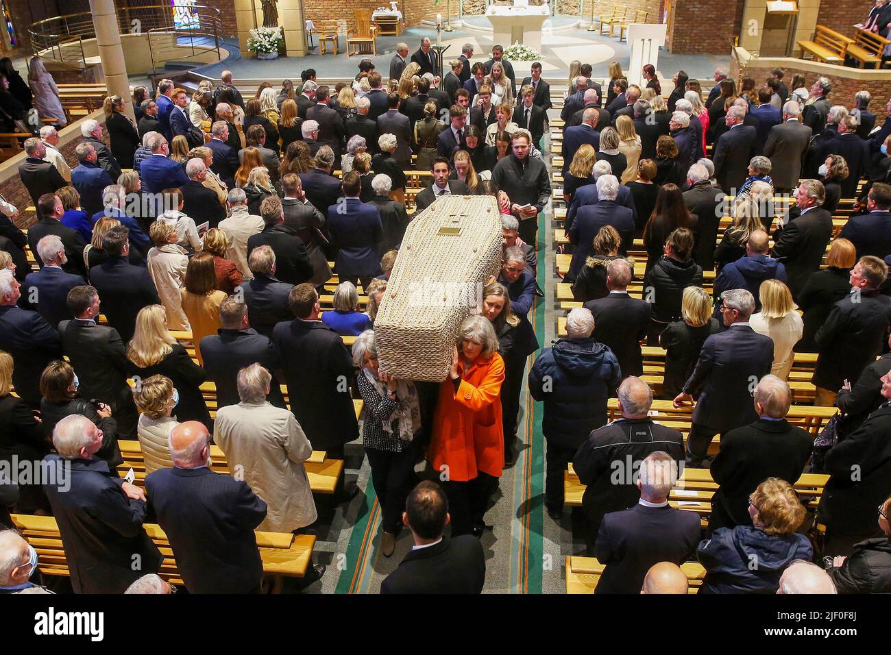 Children of James (Jim) Fitzpatrick carry his coffin after the funeral ...