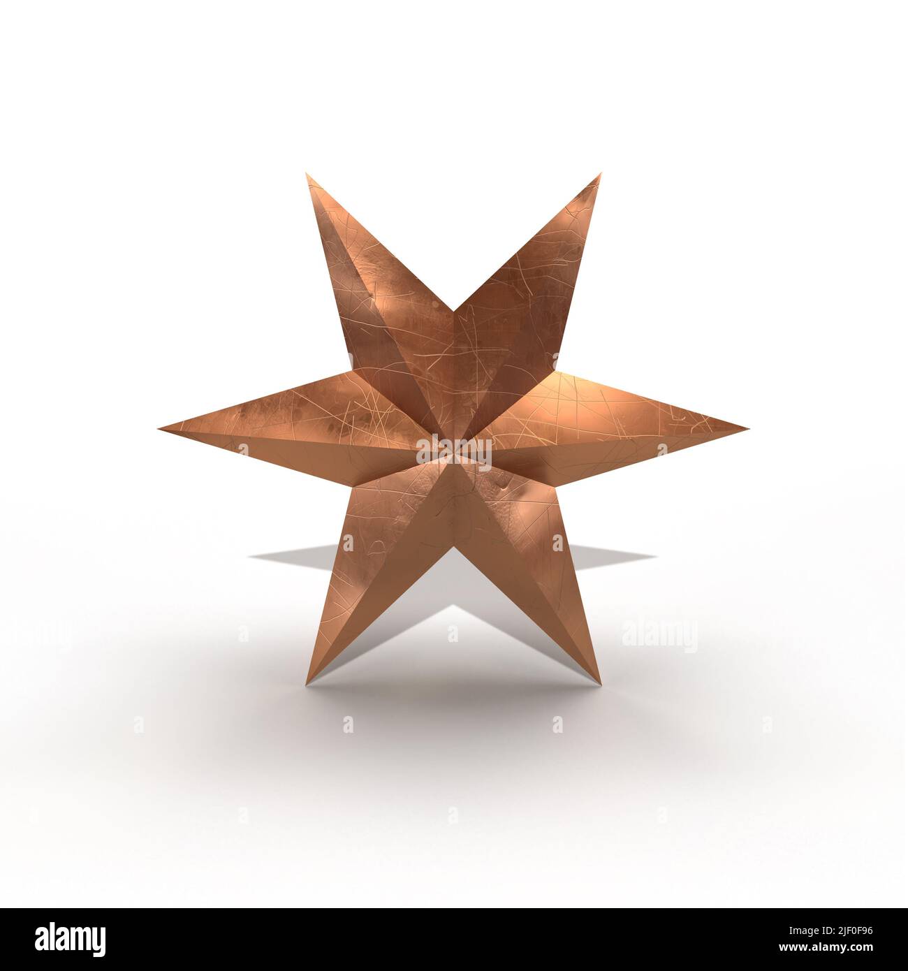 Abstract 3D rendering of geometric star shape as modern background for ...