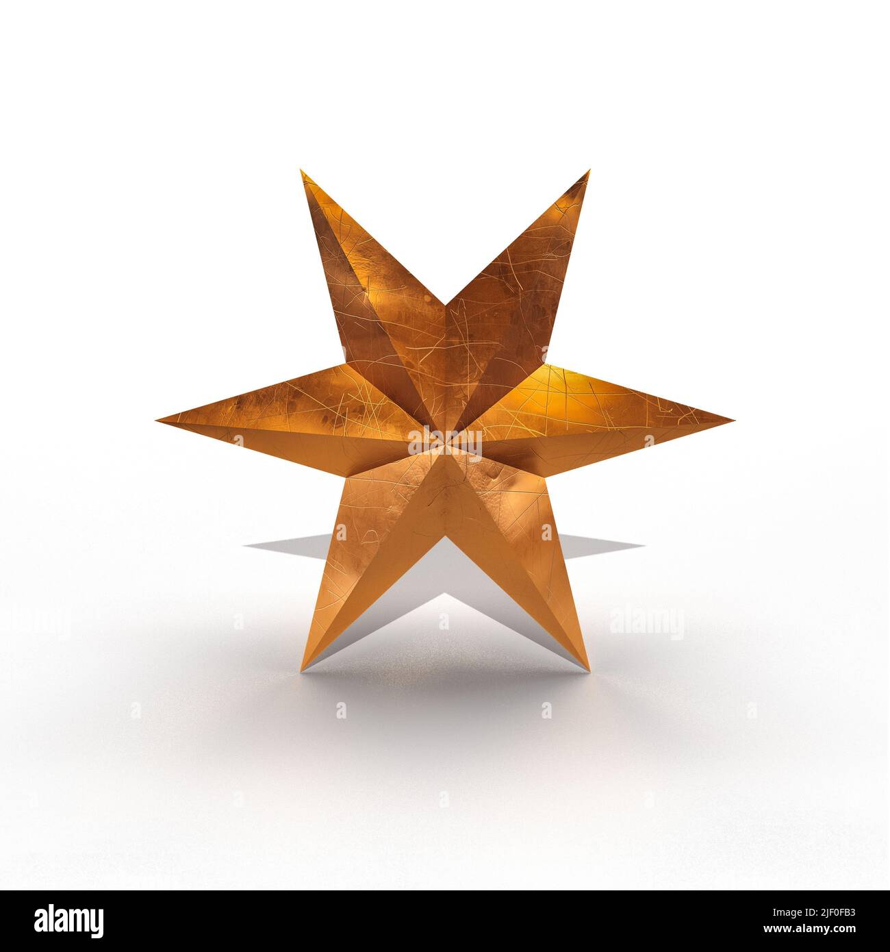 Abstract 3D rendering of geometric star shape as modern background for ...