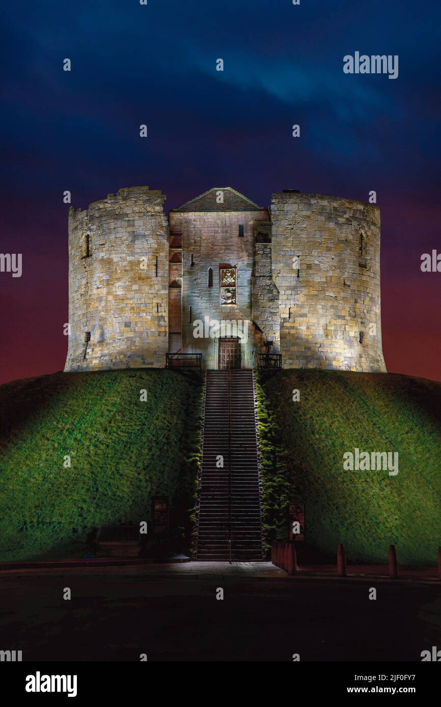 The keep of the medieval Norman castle known as Clifford's Tower in ...