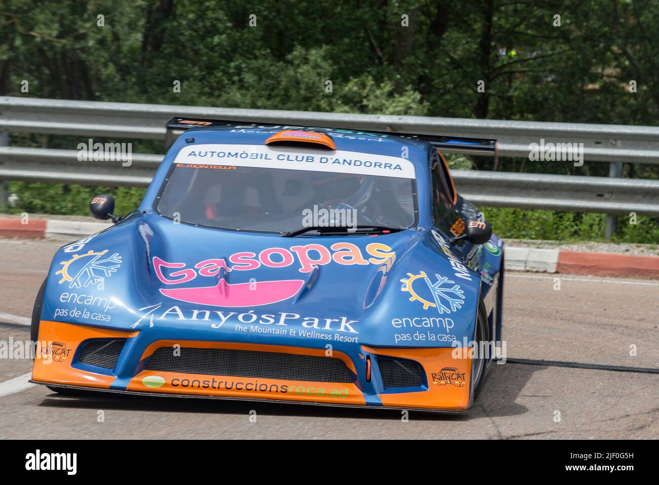 Fast special Speed Car in the asphalt rally Stock Photo - Alamy