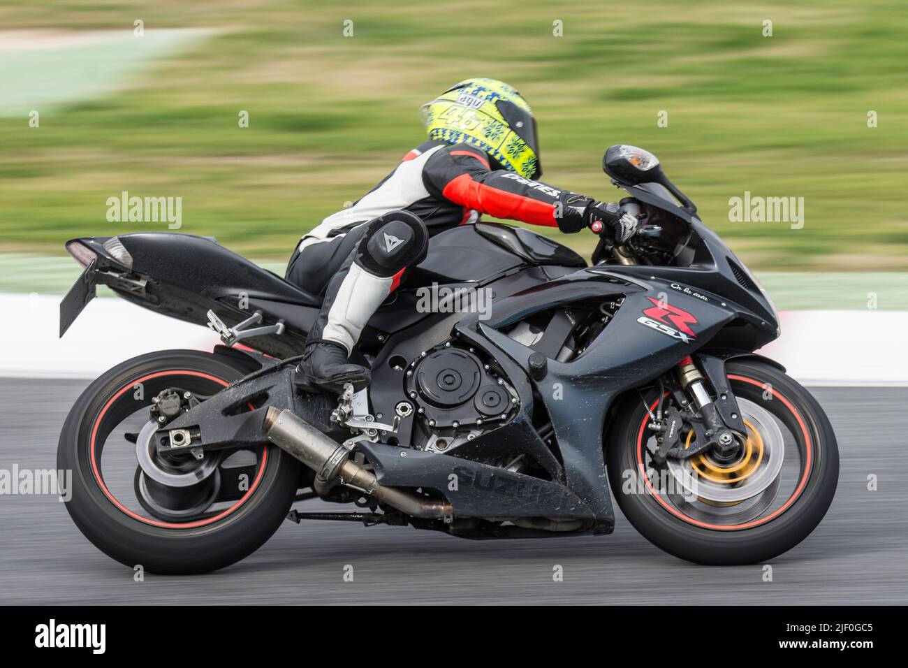 Classic fast track motor bike. Suzuki GSX R Stock Photo - Alamy