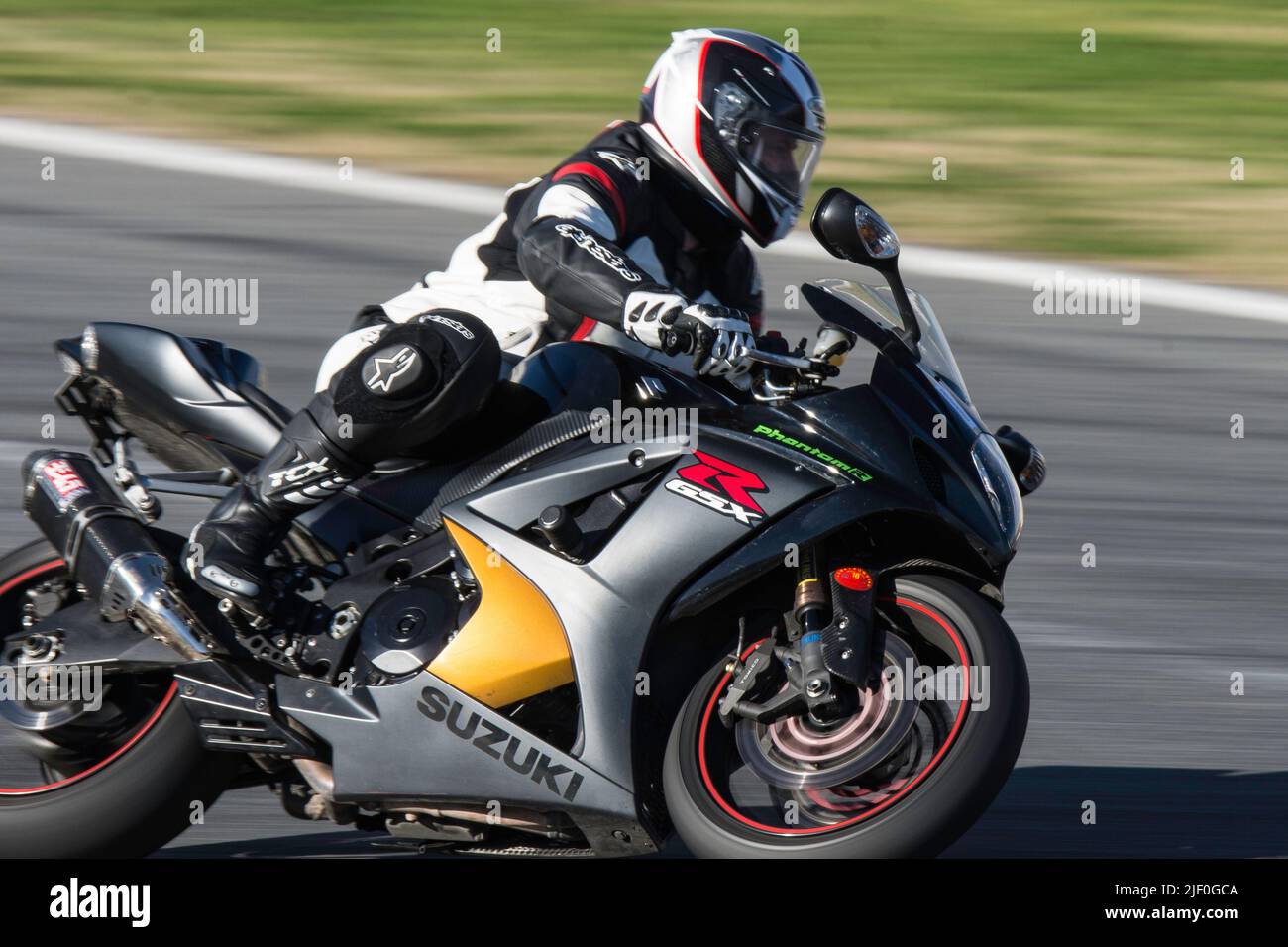 Classic fast track motor bike. Suzuki GSX R Stock Photo - Alamy