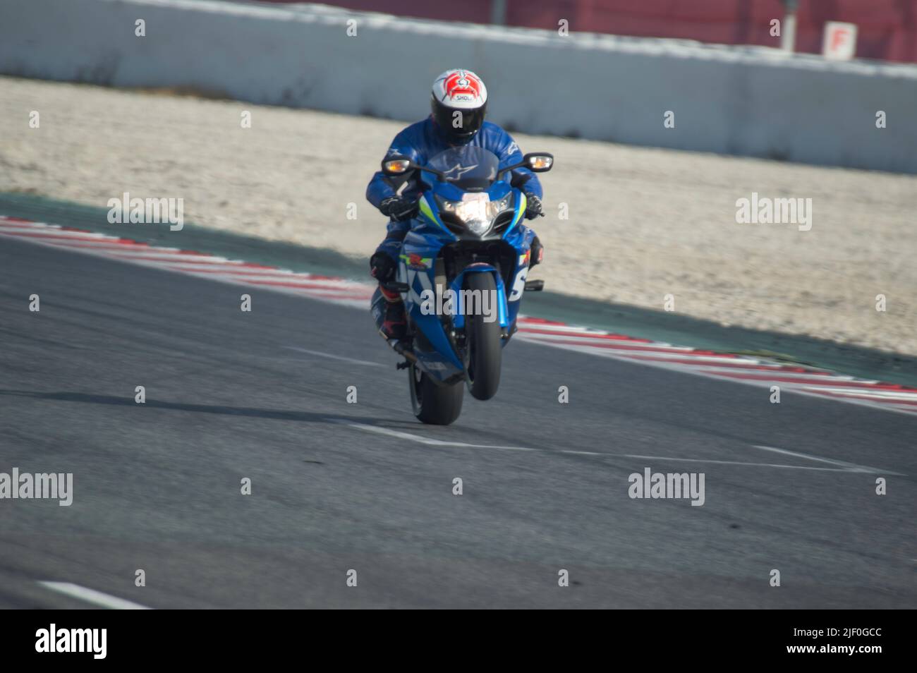 Classic fast track motor bike. Suzuki GSX R Stock Photo - Alamy