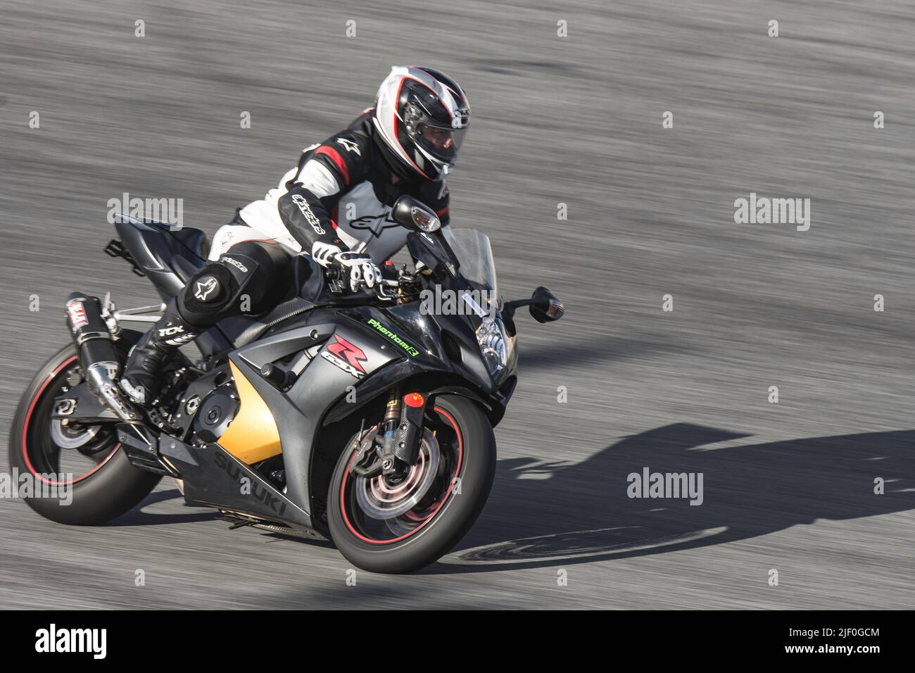 Classic fast track motor bike. Suzuki GSX R Stock Photo - Alamy