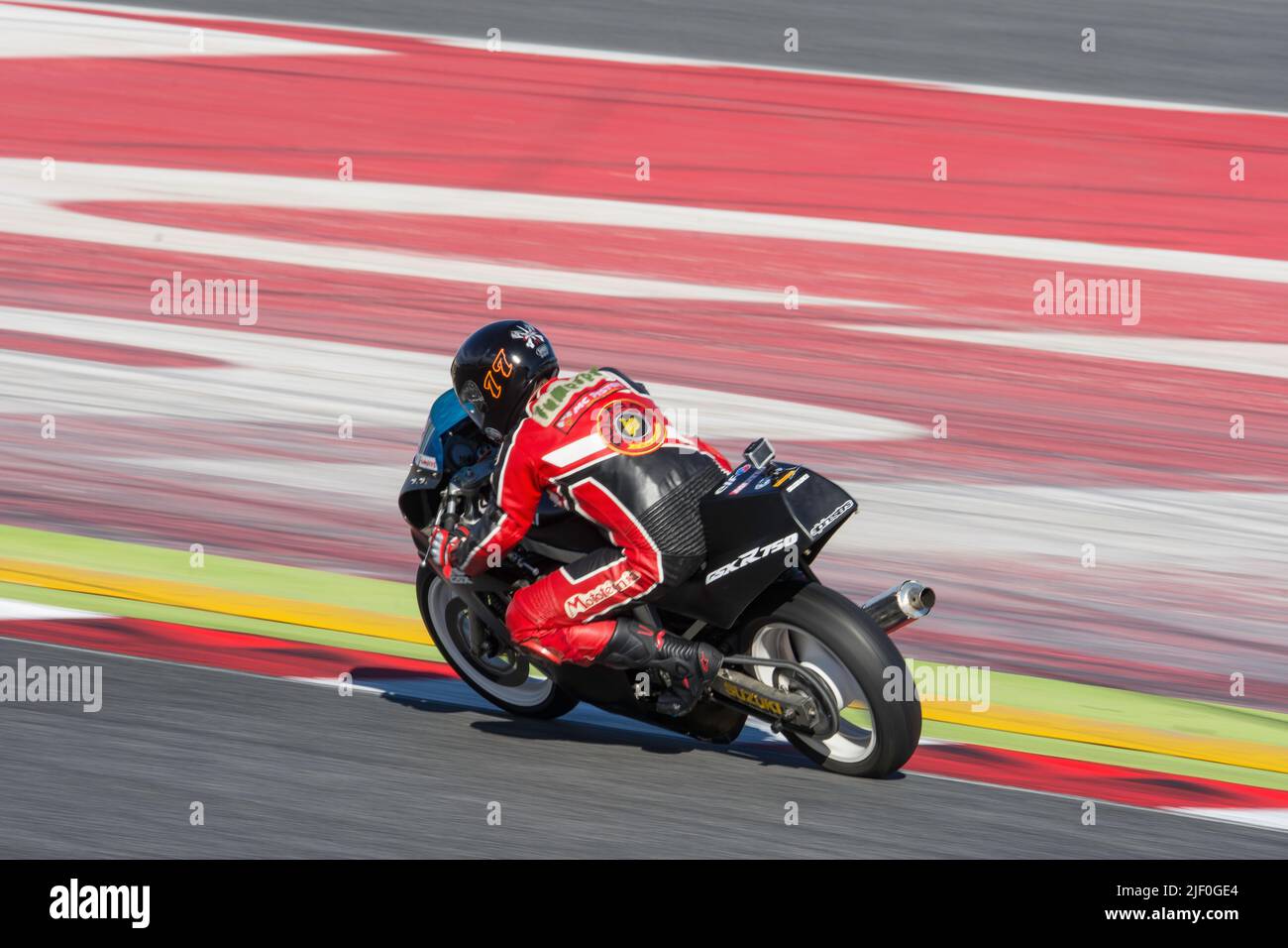 Classic fast track motor bike. Suzuki GSX R Stock Photo - Alamy