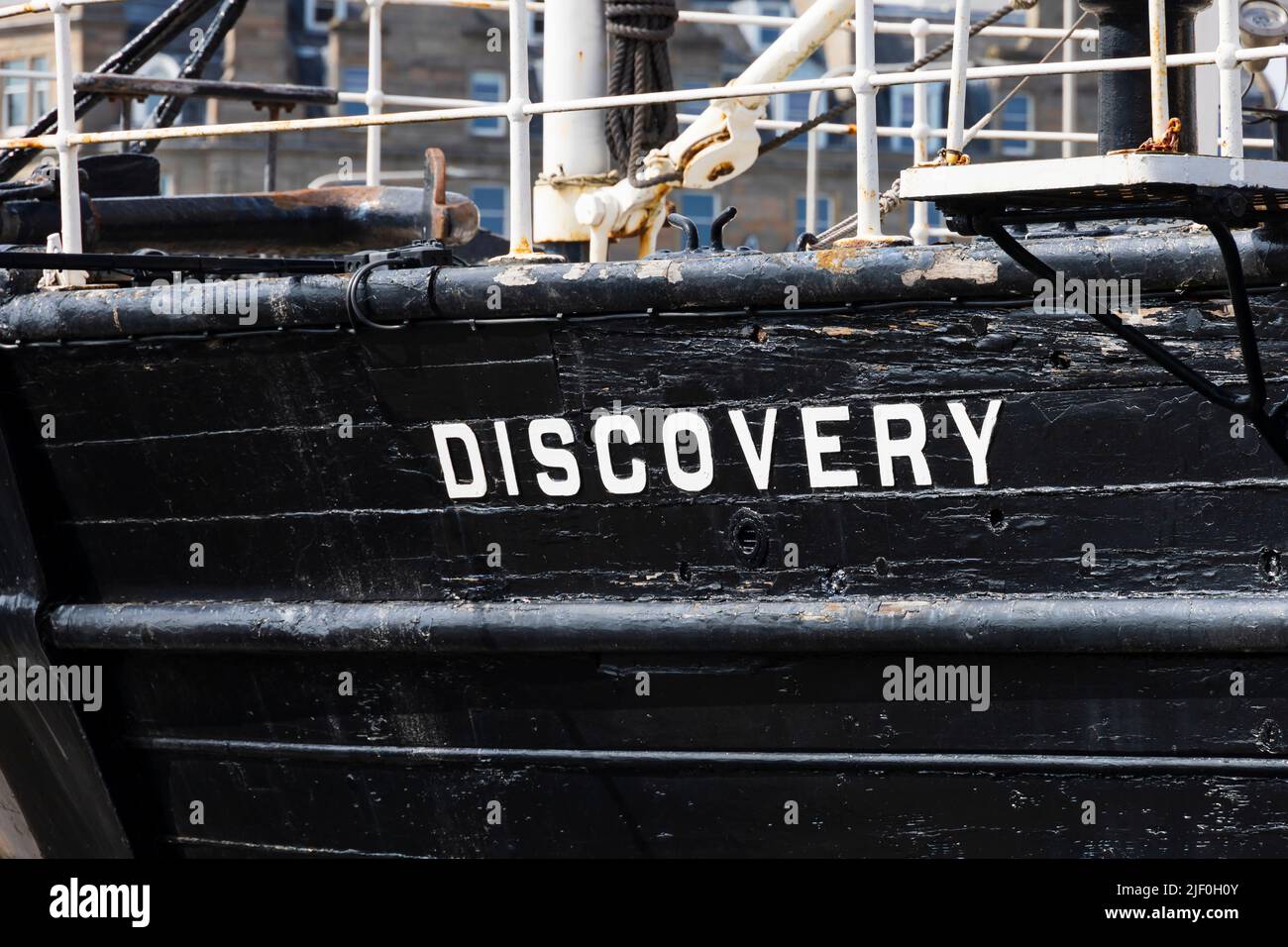 Royal research Ship RRS Discovery. Antarctic exploration vessel used by ...
