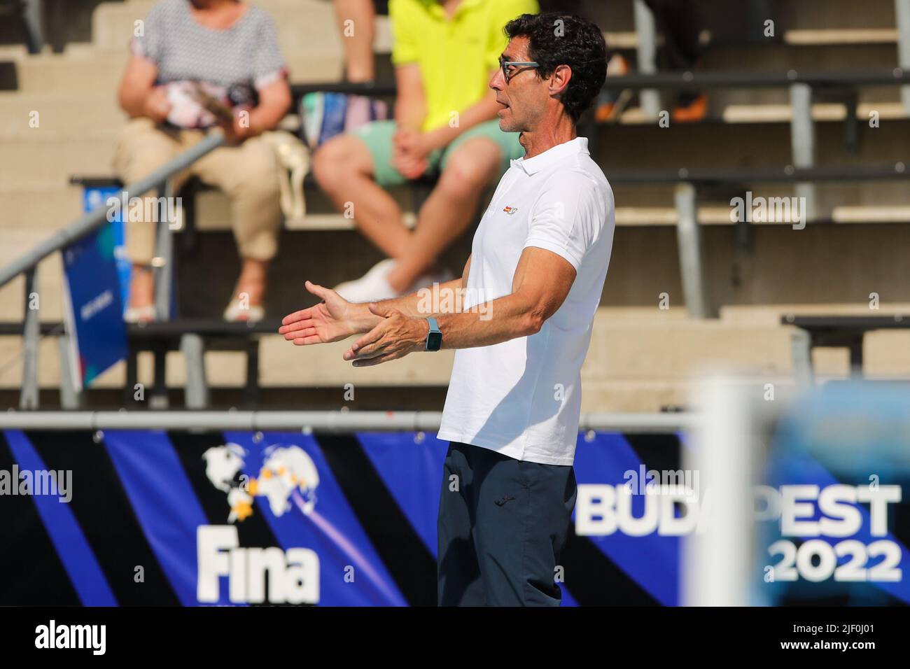 BUDAPEST, HUNGARY - JUNE 28: Head coach Miguel Angel Oca Gaia of Spain ...
