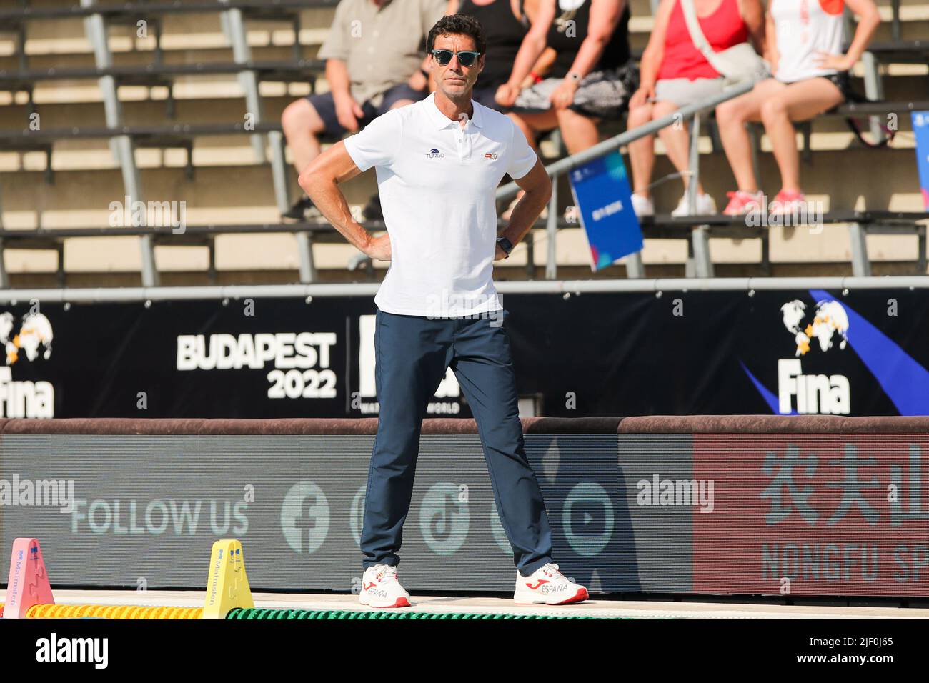 BUDAPEST, HUNGARY - JUNE 28: Head coach Miguel Angel Oca Gaia of Spain ...