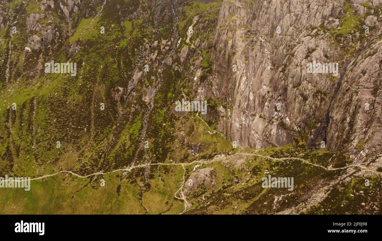 The beautiful rocky mountains in Snowdonia National Park, North Wales ...