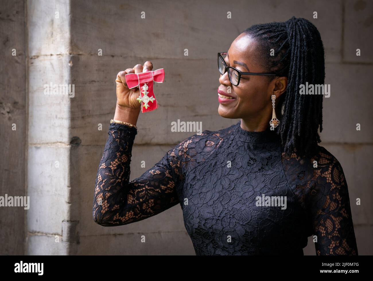Dr Adaeze Ifezulike after receiving her MBE from the Princess Royal at ...