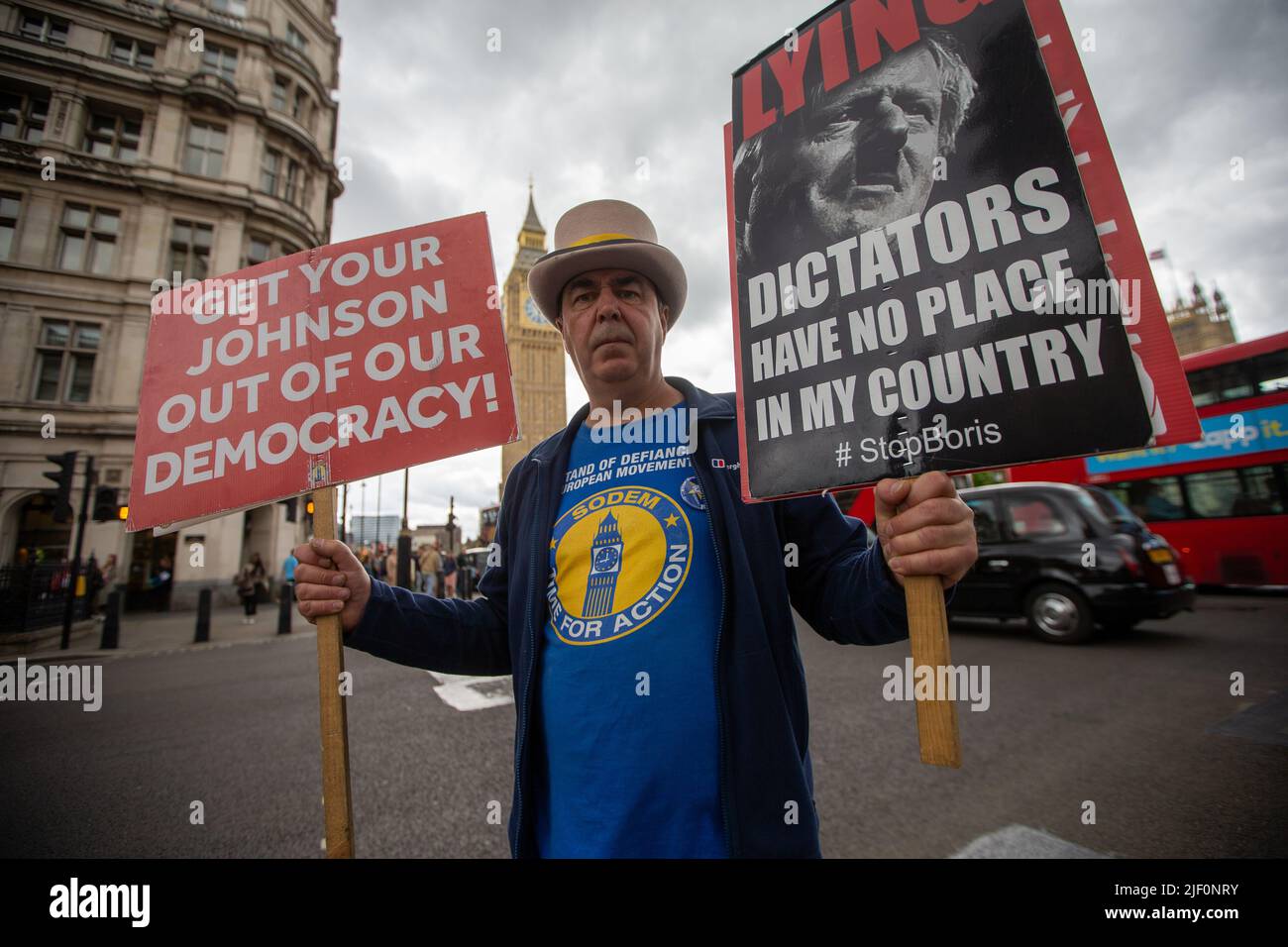 London, England, UK. 28th June, 2022. Anti-Brexit activist STEVE BRAY ...