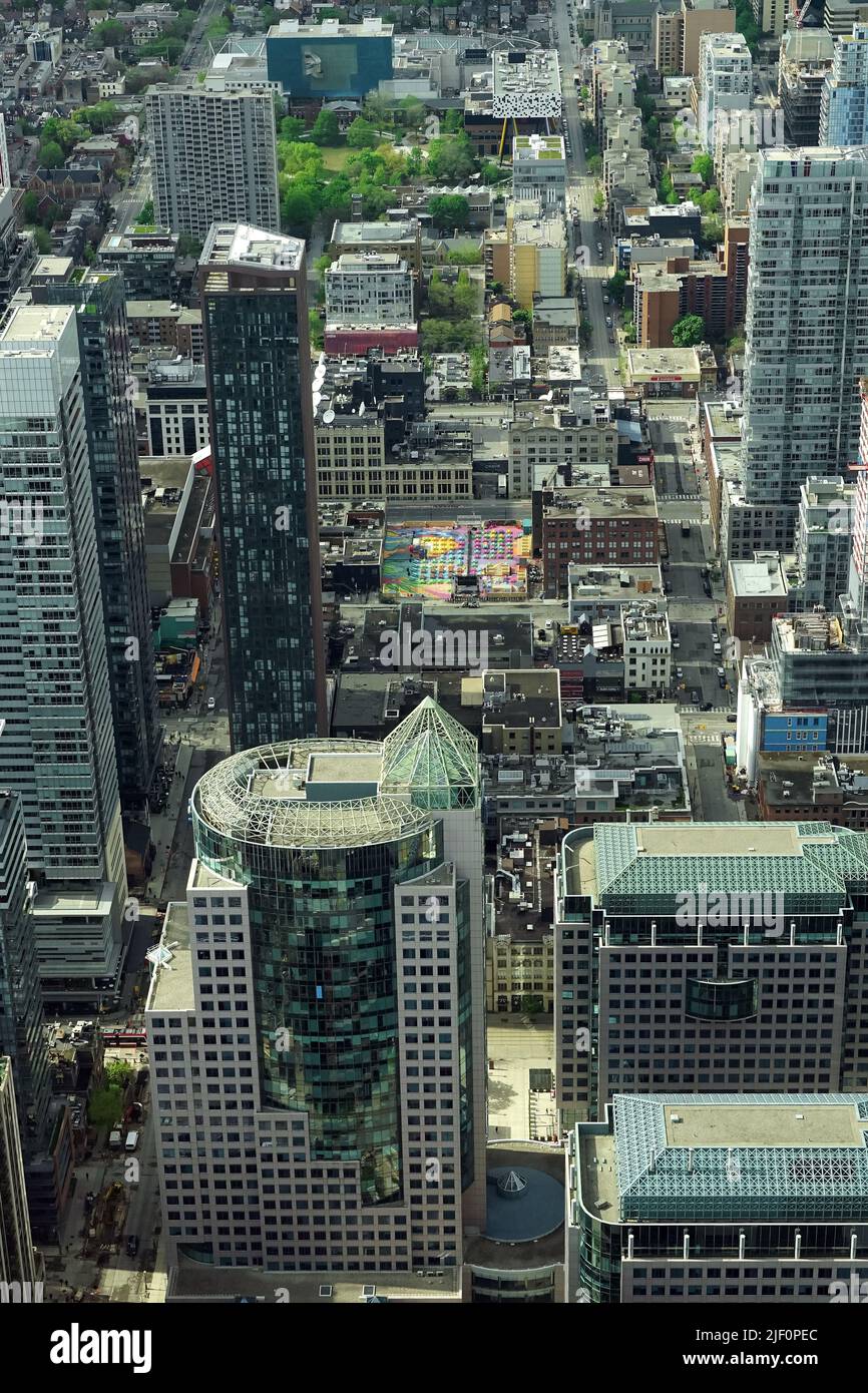 View of Toronto's Financial District from the CN Tower, Toronto ...