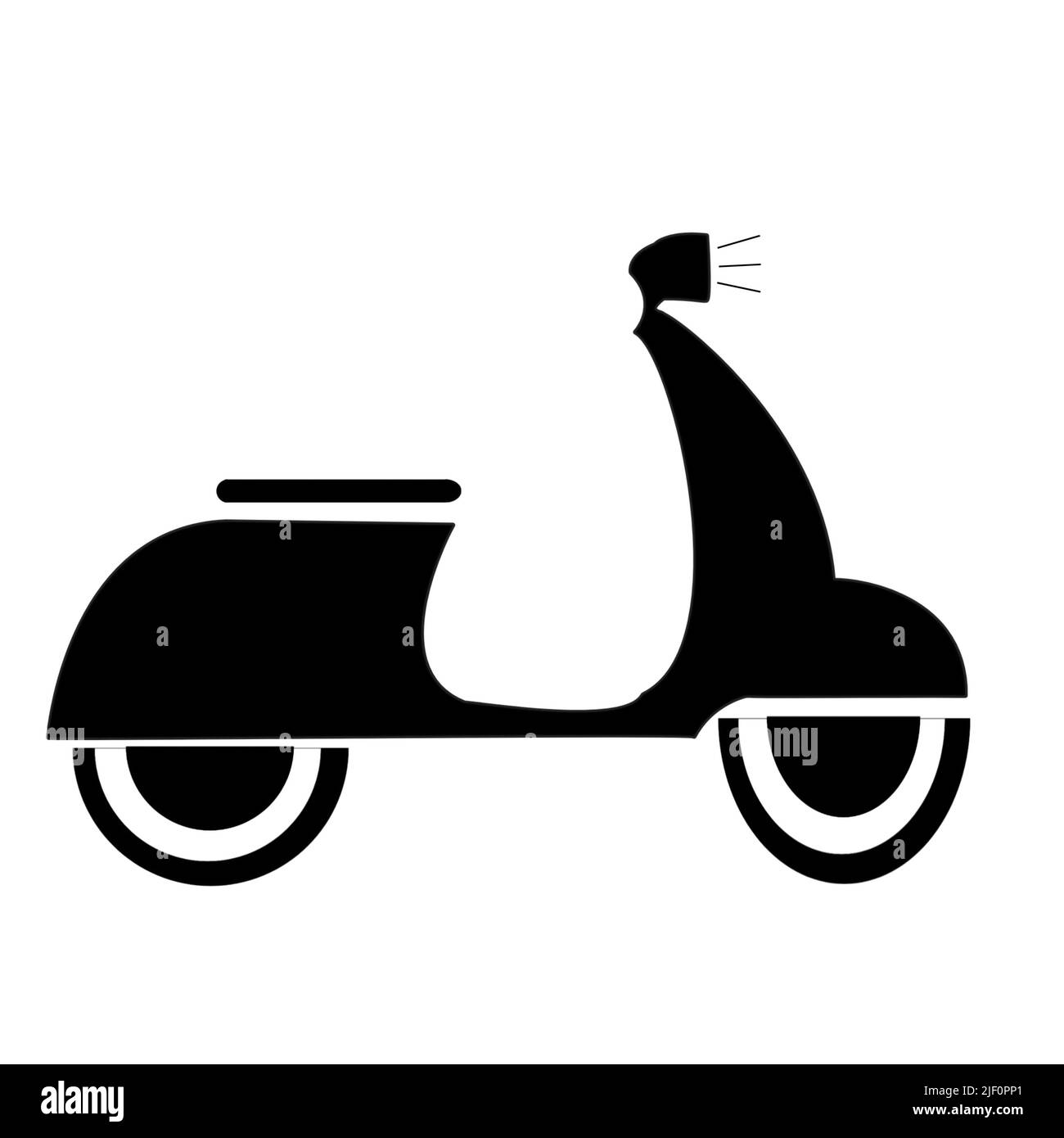 E bike Illustration | Moped Scooter Illustration Isolated on white background Stock Photo - Alamy