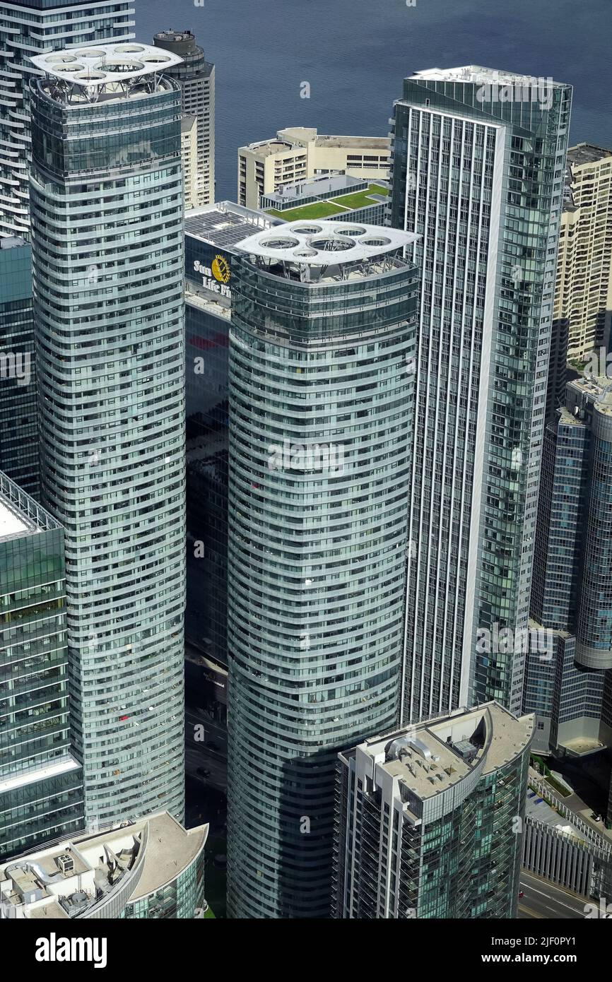 View of Toronto's Financial District from the CN Tower, Toronto ...