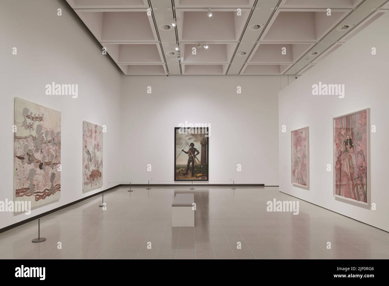 Installation view of Ellen Gallagher's paintings from, In the Black ...