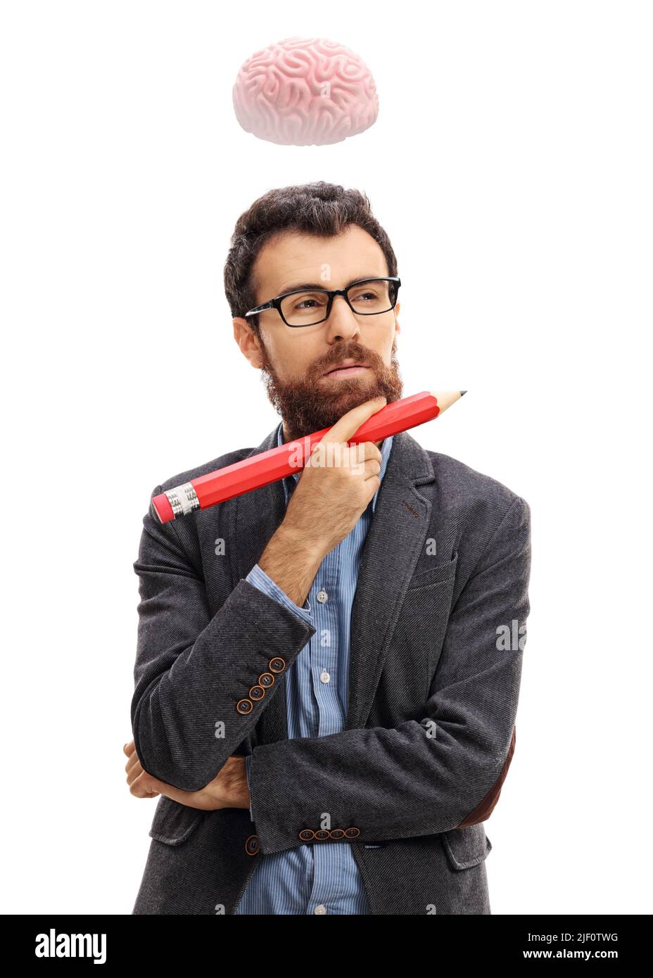 Man big brain isolated hi-res stock photography and images - Alamy