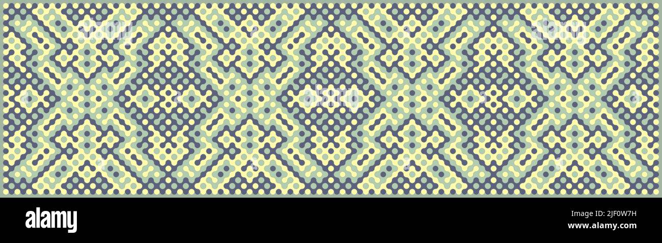Random Color Rounded Truchet Tiling Illustration Stock Vector Image