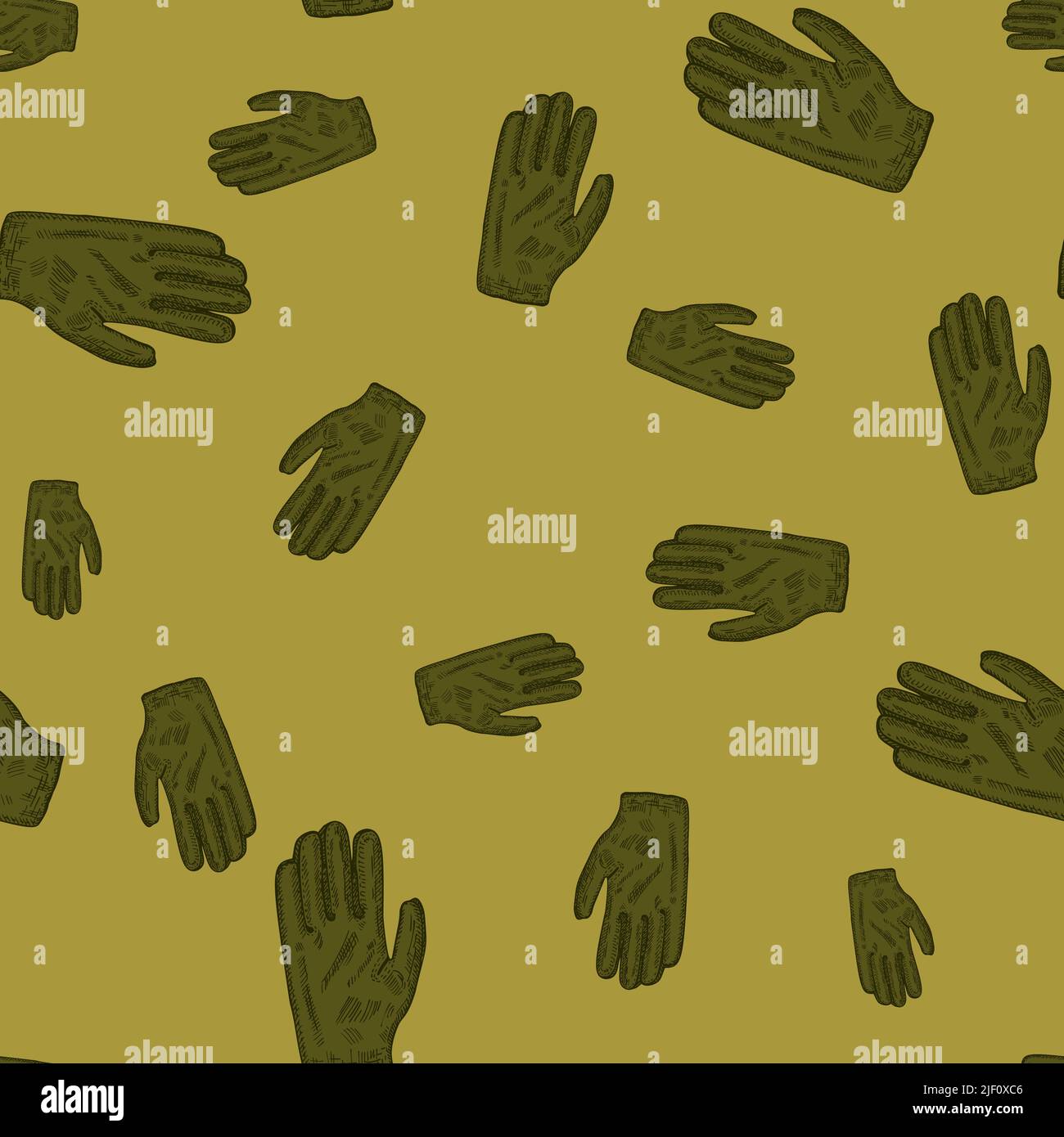 Football glove sketch seamless pattern. Vintage element of goalkeeper ...