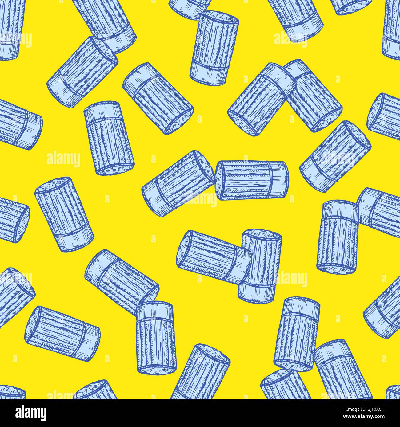 High chef hat sketch seamless pattern. Kitchen traditional element for ...