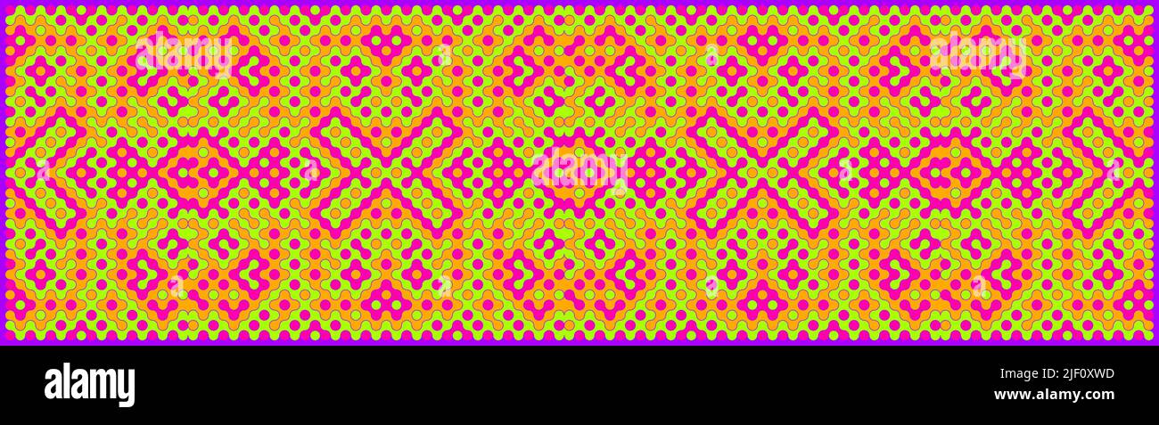 Random Color Rounded Truchet Tiling Illustration Stock Vector Image