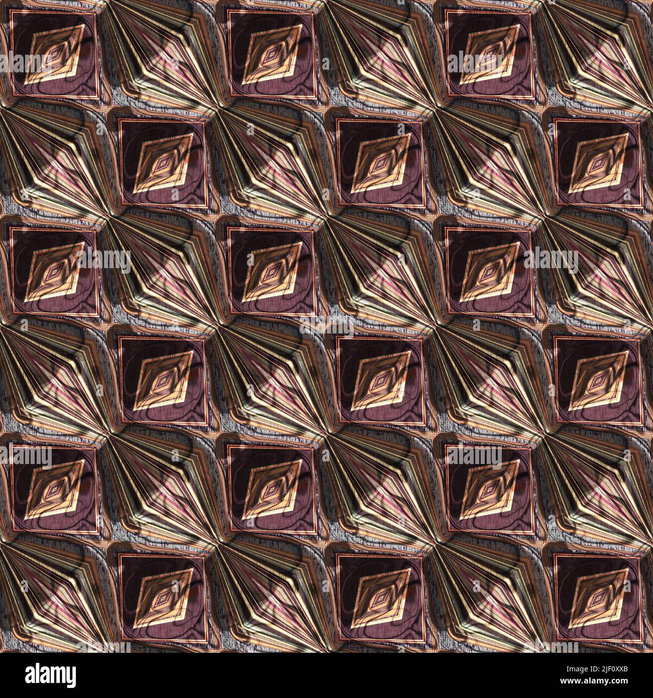 Earthy colours Victorian antique geometric seamless pattern in ...