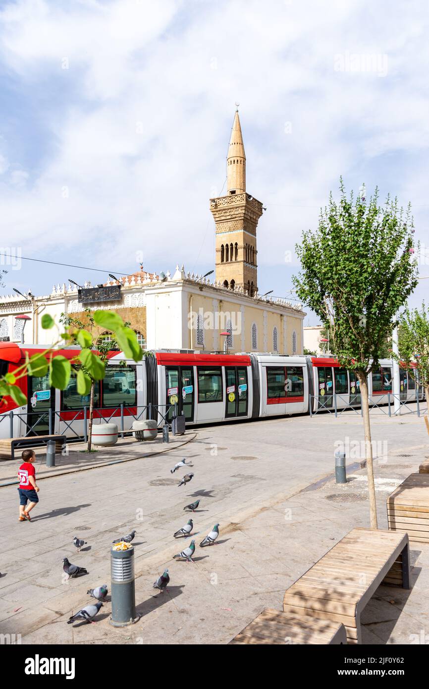 Low angle view of the EL Atik mosque in Setif city. The famous landmark ...