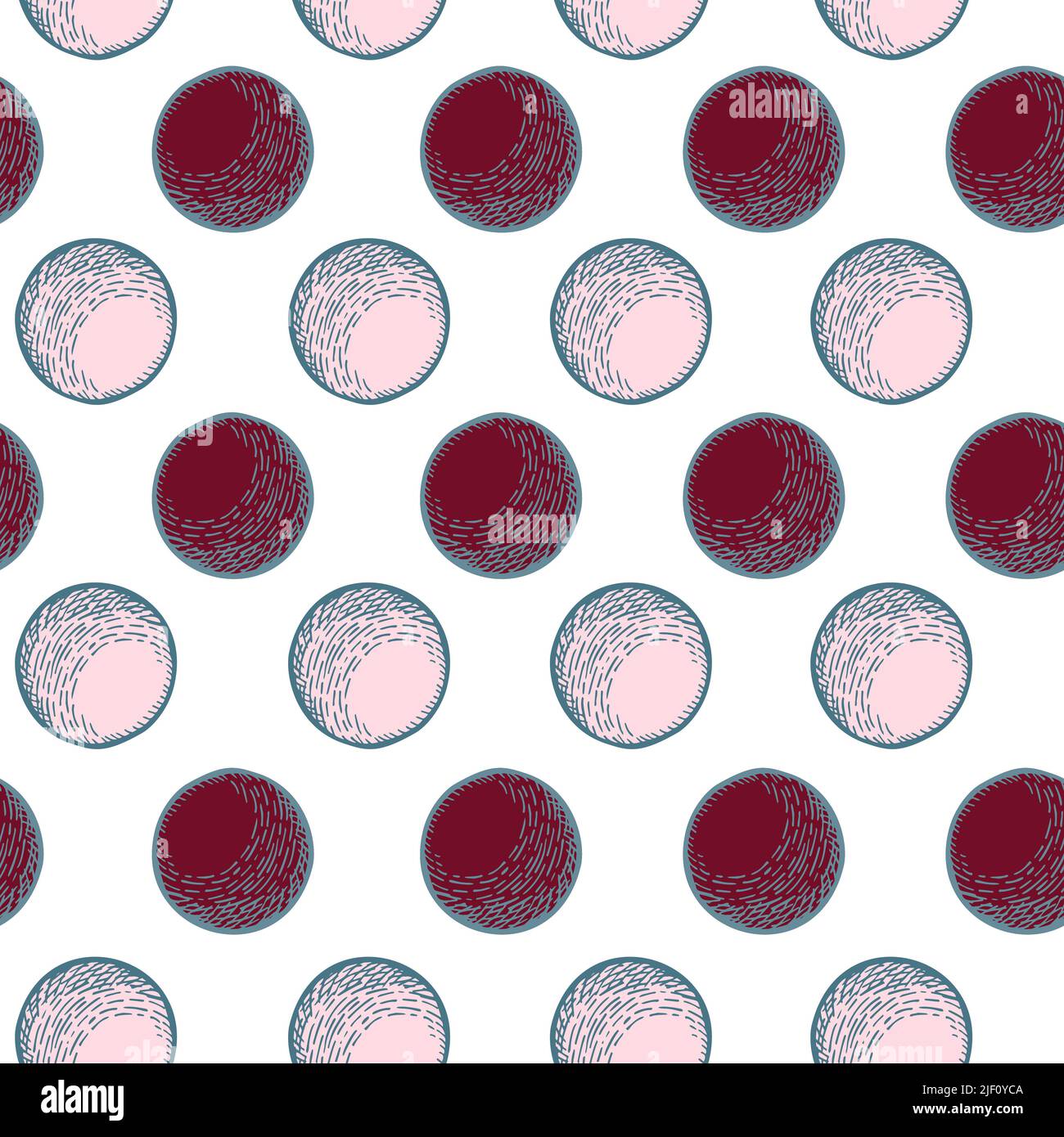 Ball engraved seamless pattern. Vintage sports elements for table ...