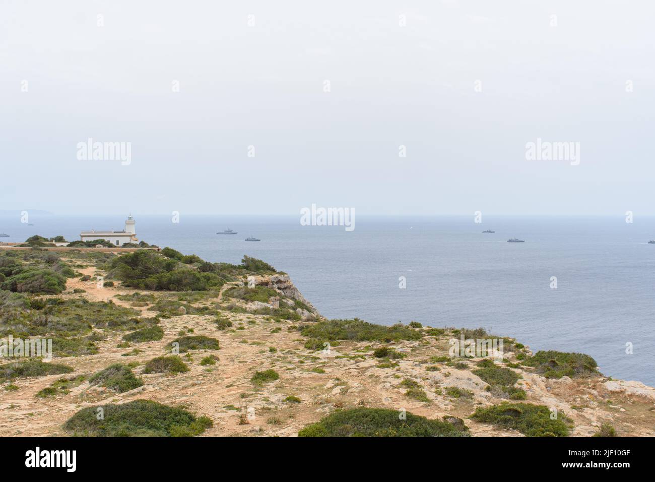 Lighthouse at Cap Blanc in Mallorca, Spain Stock Photo - Alamy