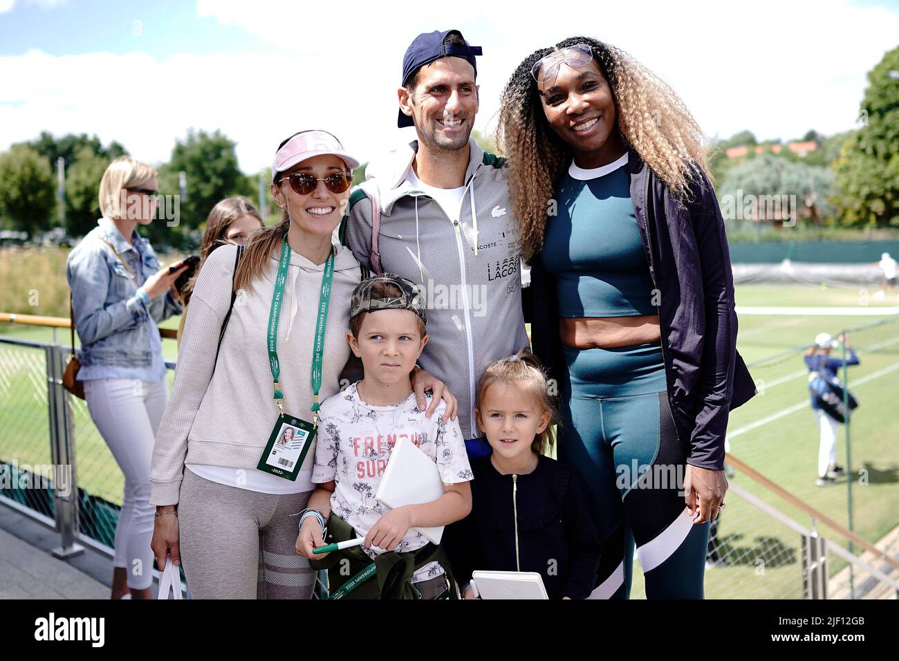 Novak Djokovic and family including wife Jelena and children Tara and ...