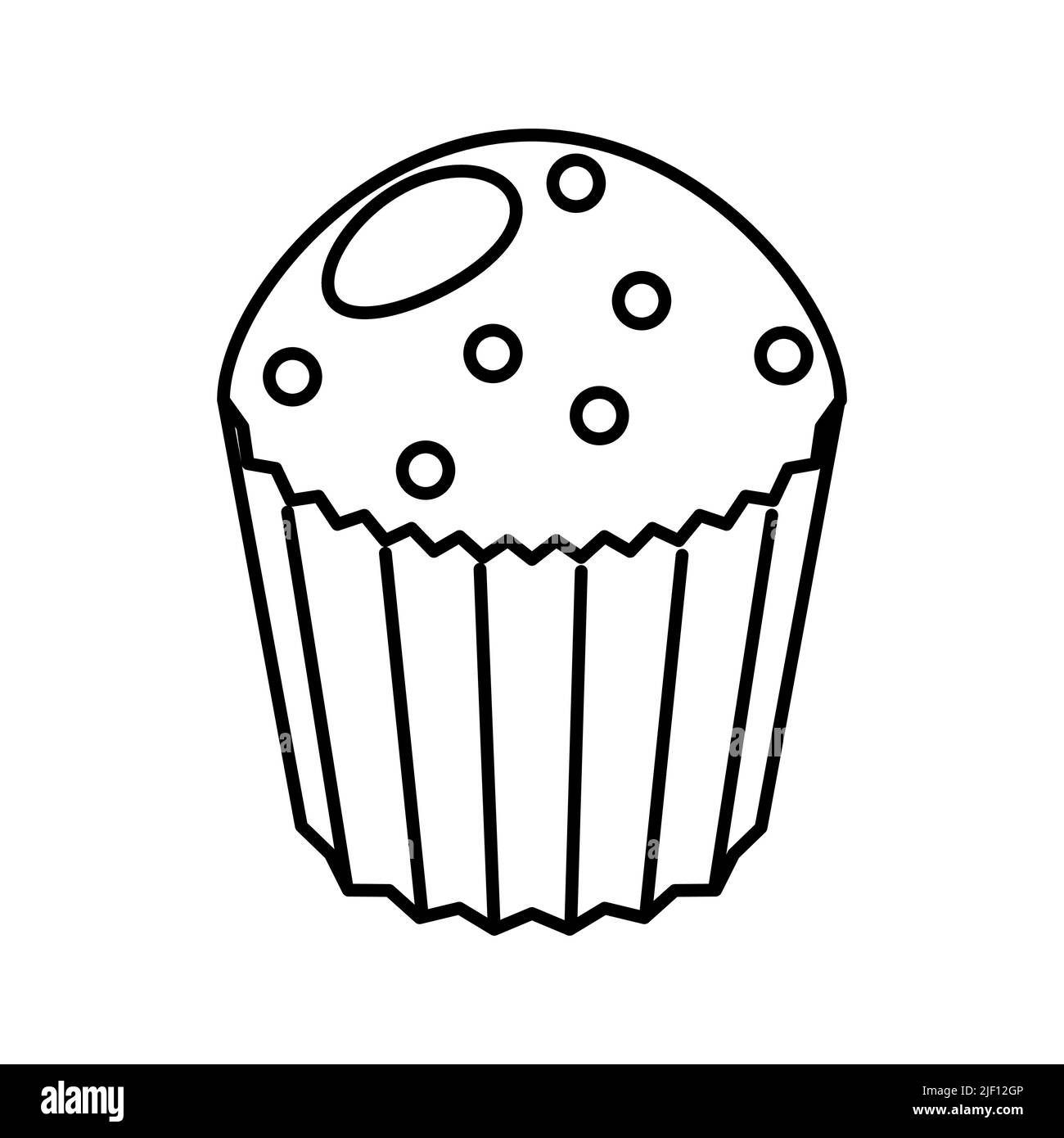 Cookies icon linear isolated Black and White Stock Photos & Images - Alamy