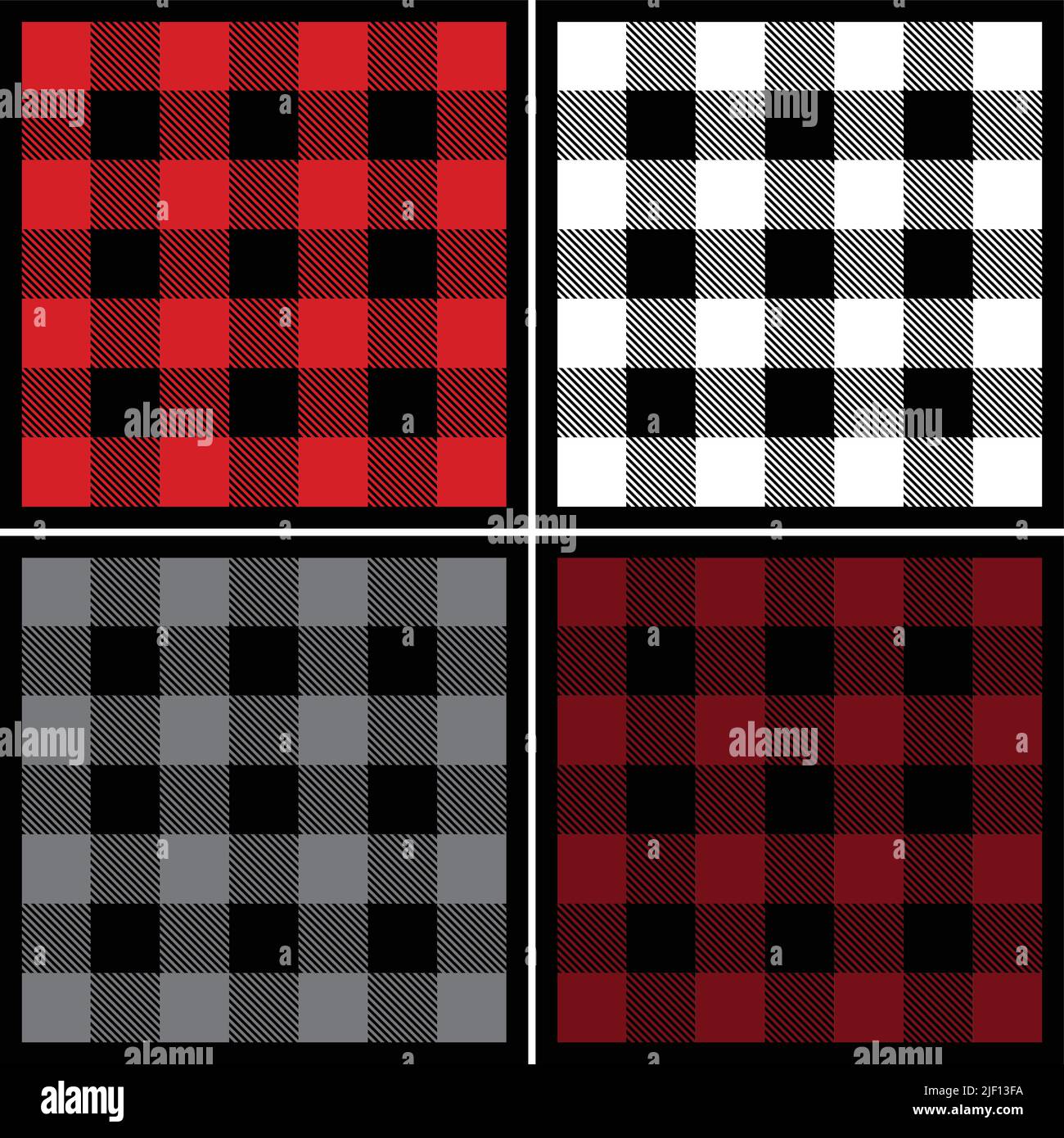A vector of four checkered patterns in different shades Stock Vector ...